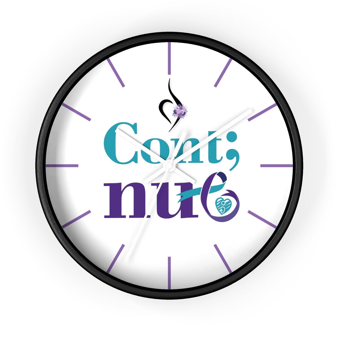 Eating Disorder Symbol Wood Frame Wall Clock 10inch Circle Wall Hang ...