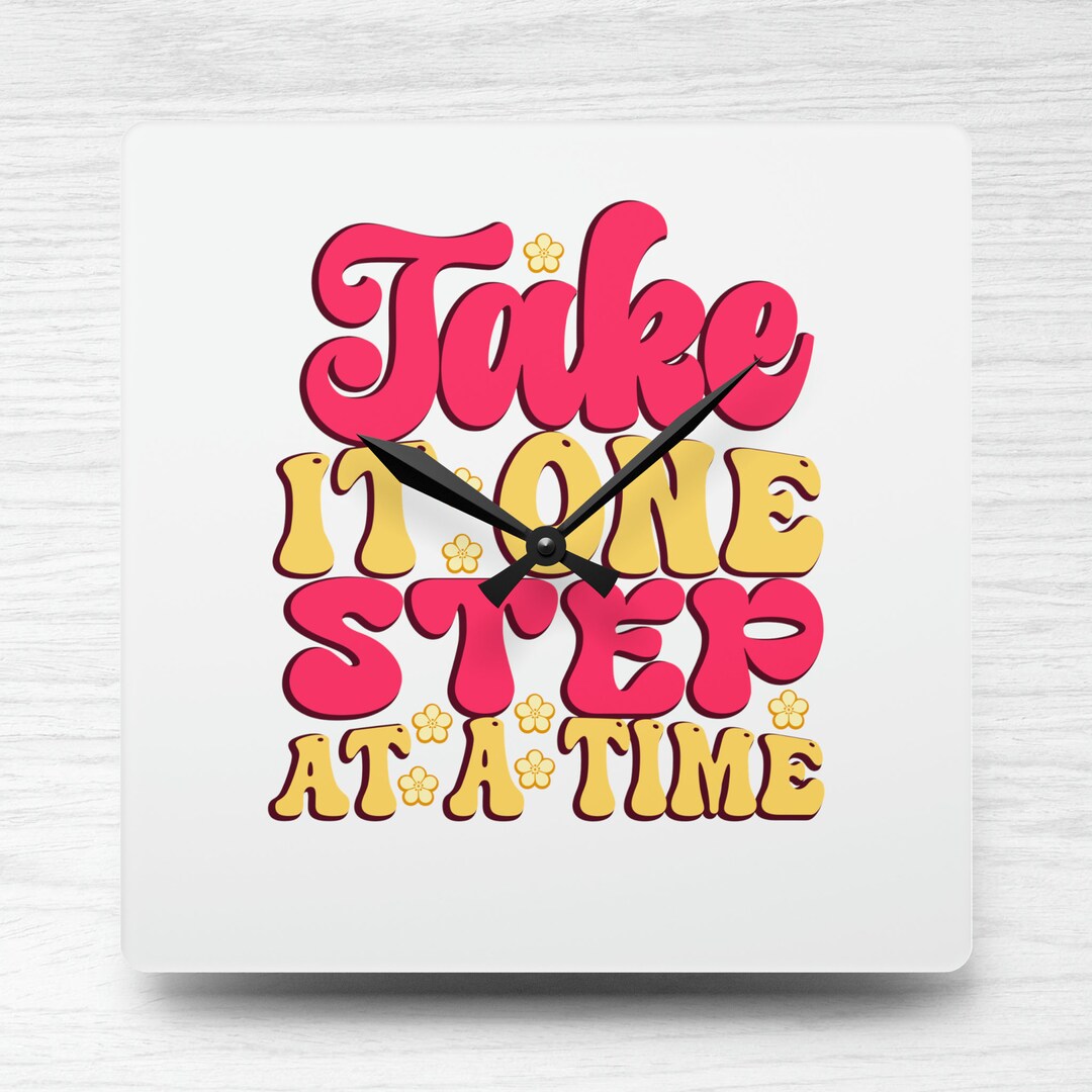 Square Decorative Wall Clock Sobriety Gift for Home Office Decor Bare ...