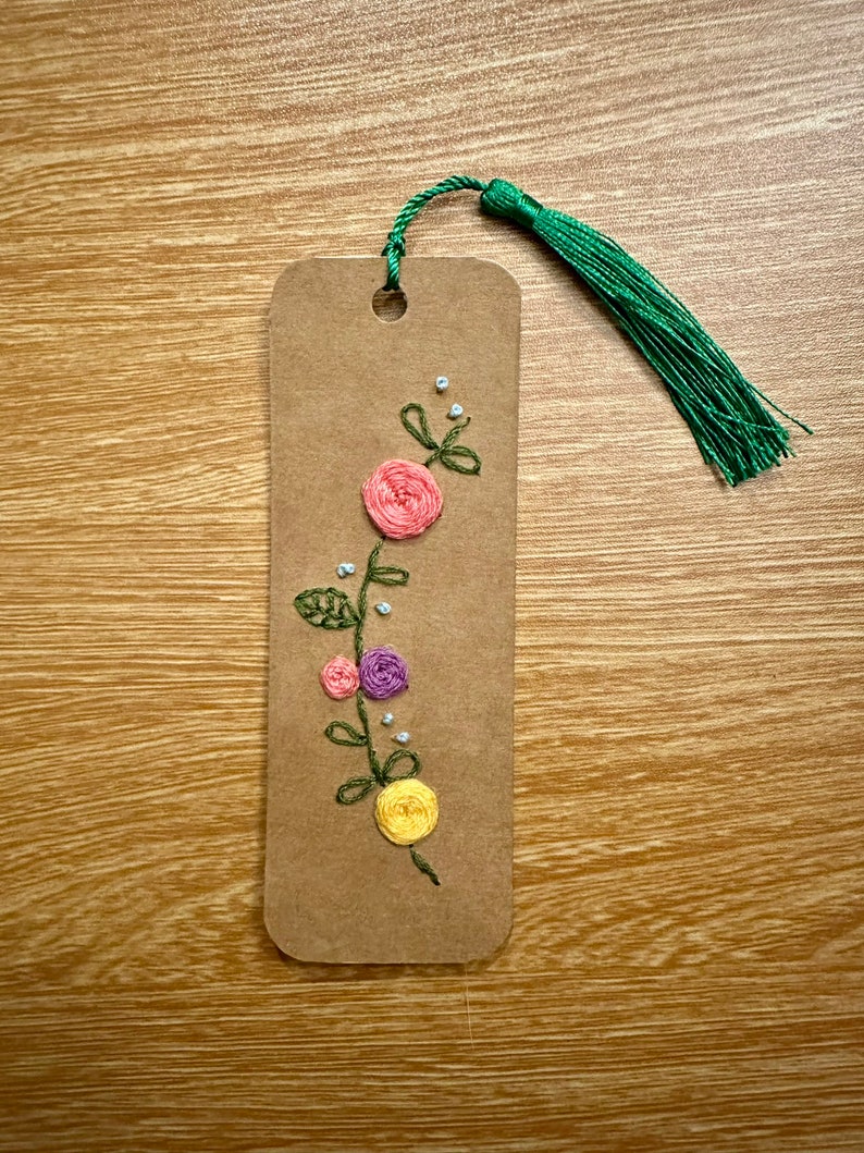 Hand-embroidered Customizable Bookmarks With Tassel – Choose Your ...