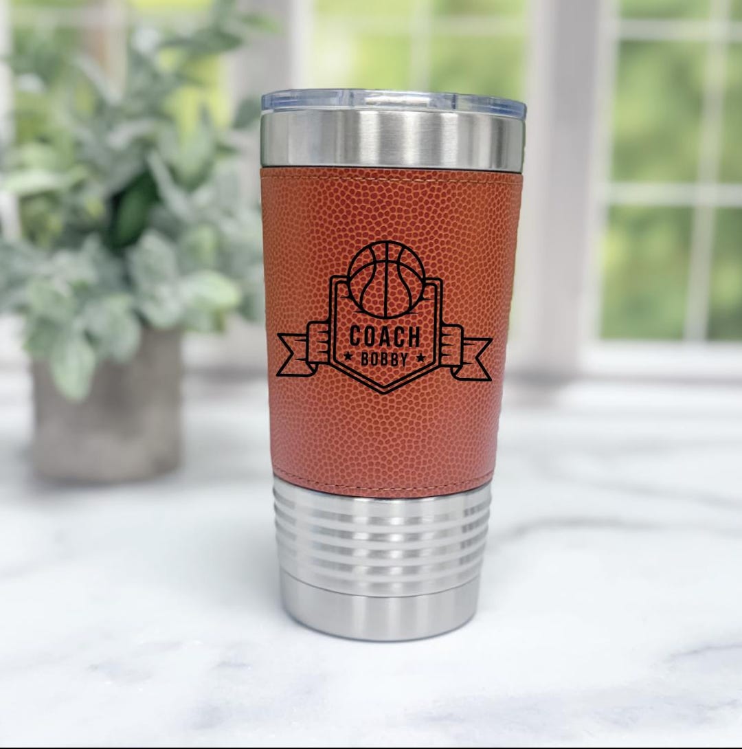 20oz Personalized Basketball Wrapped Coach Gift - Etsy