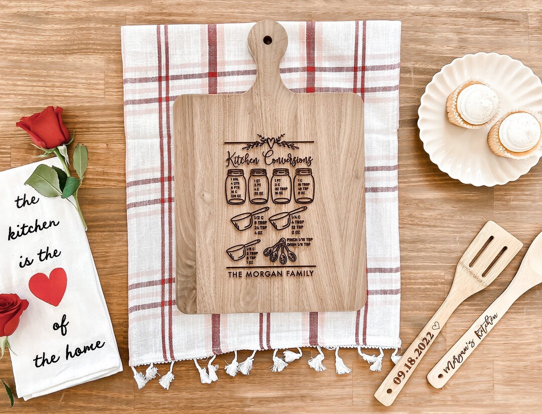 Personalized Kitchen Conversion Board, Charcuterie Board, Engraved ...