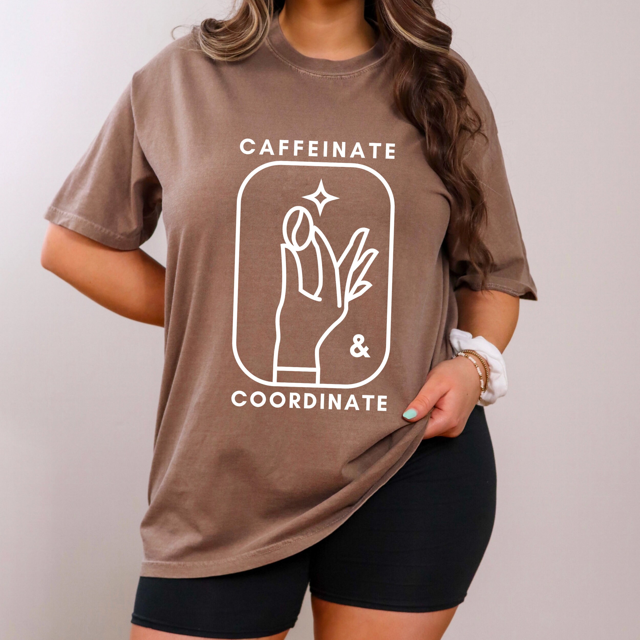 Caffeinate and Coordinate Shirt, Funny Coffee Shirt, Coffee Tee, Womens ...
