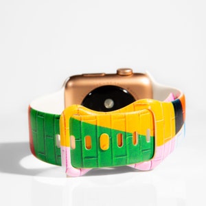 Vibrant Brick, Bright Watch Band Compatible With Apple Watch Series 1-9 ...