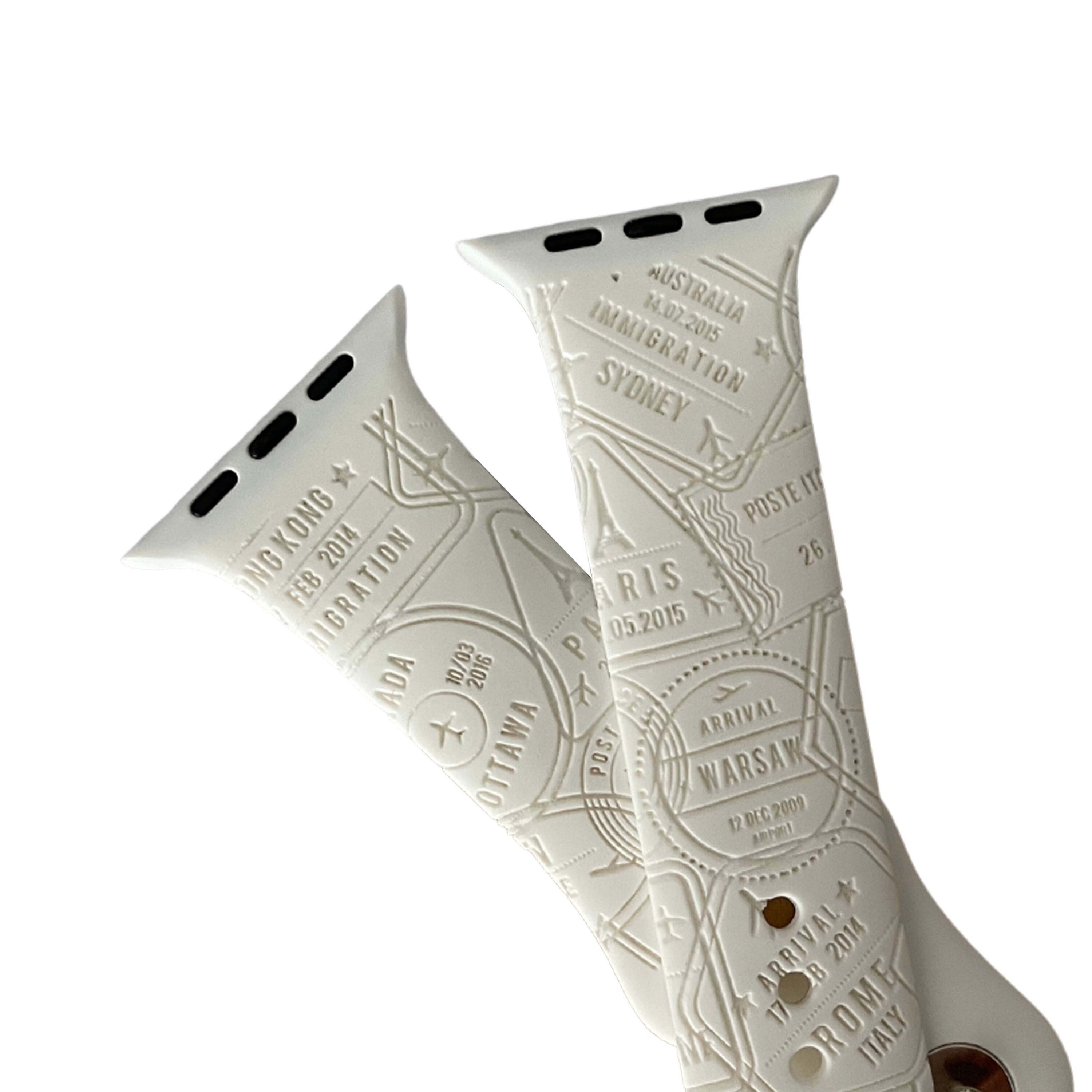 Passport Stamps, Travel, Airplane, Plane Watch Band Compatible With ...