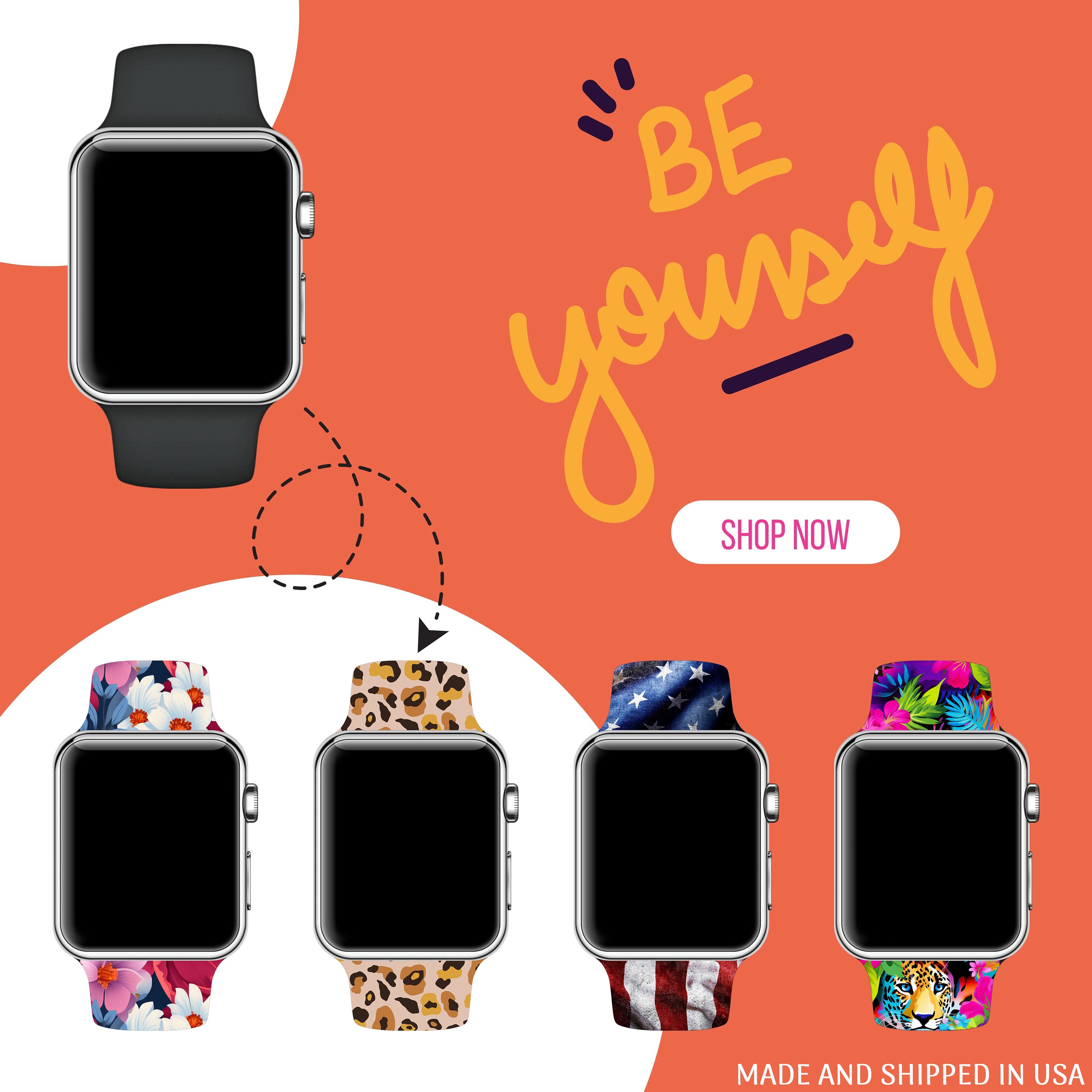 Paint Abstract Watch Band Compatible With Apple Watch Series 1-9, 38mm ...