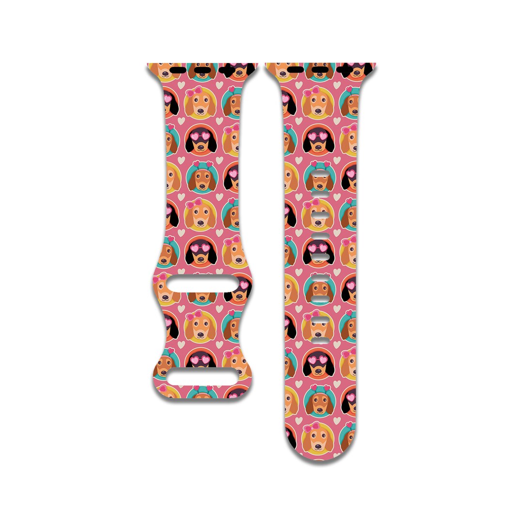 Cute Dog Faces Watch Band Compatible With Apple Watch Series 1-9, 38mm ...