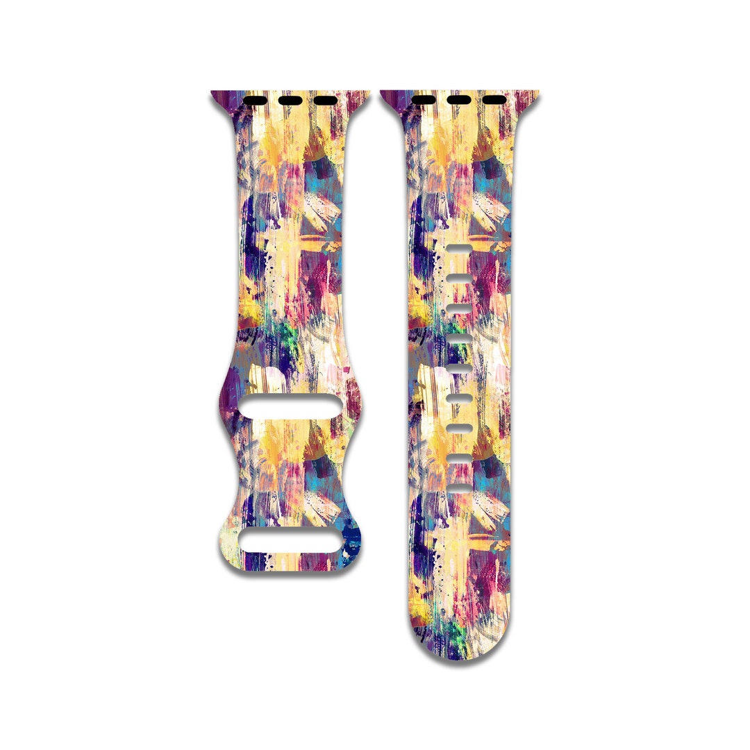 Paint Abstract Watch Band Compatible With Apple Watch Series 1-9, 38mm ...
