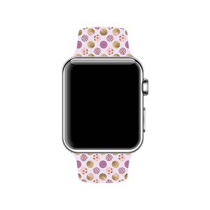 Abstract Dots, Pink Watch Band Compatible With Apple Watch Series 1-9 ...
