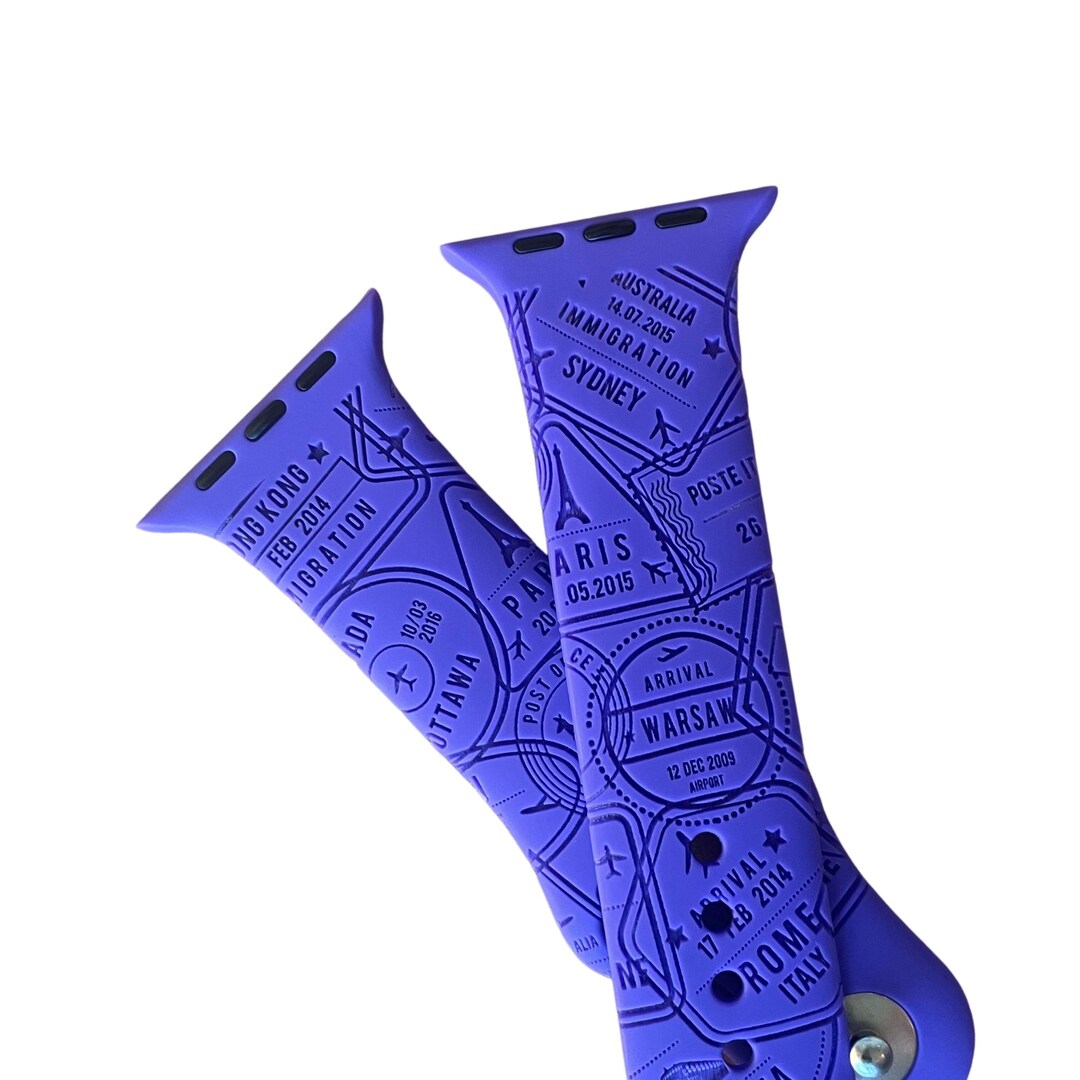 Passport Stamps, Travel, Airplane, Plane Watch Band Compatible With ...