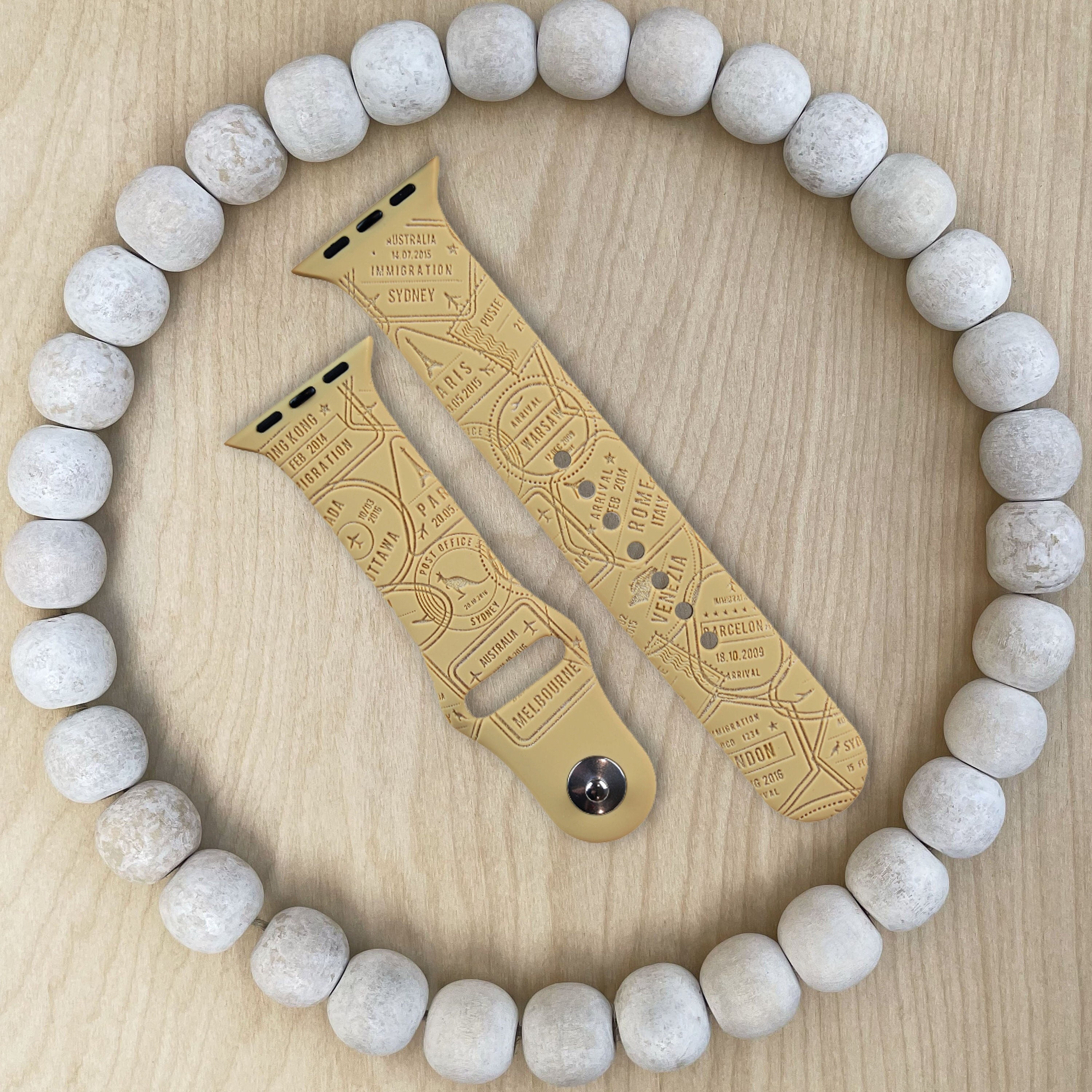 Passport Stamps, Travel, Airplane, Plane Watch Band Compatible With ...