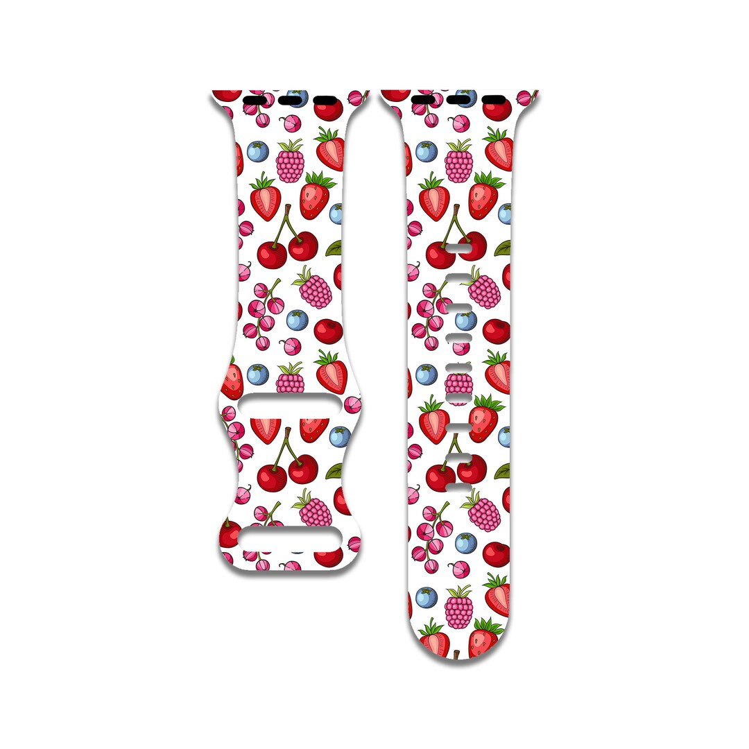 Fruits, Berry Watch Band Compatible With Apple Watch Series 1-9, 38mm ...