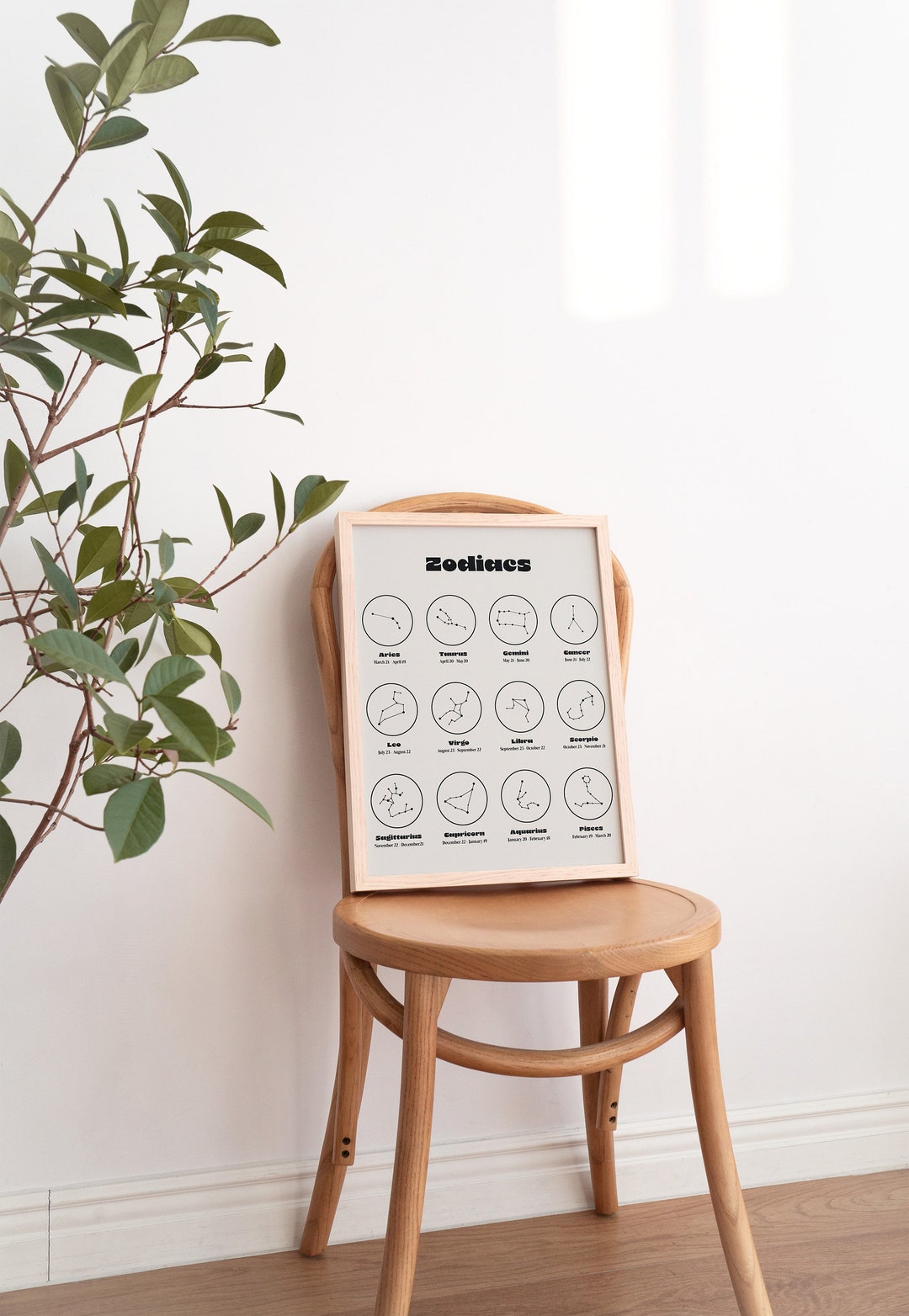 Zodiac Print, Wall Decor, Printable Art, Digital Download Print ...