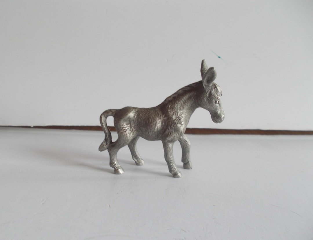 Pewter~donkey~figurine~jackass~mule~burro~super Cute~signed~80's - Etsy