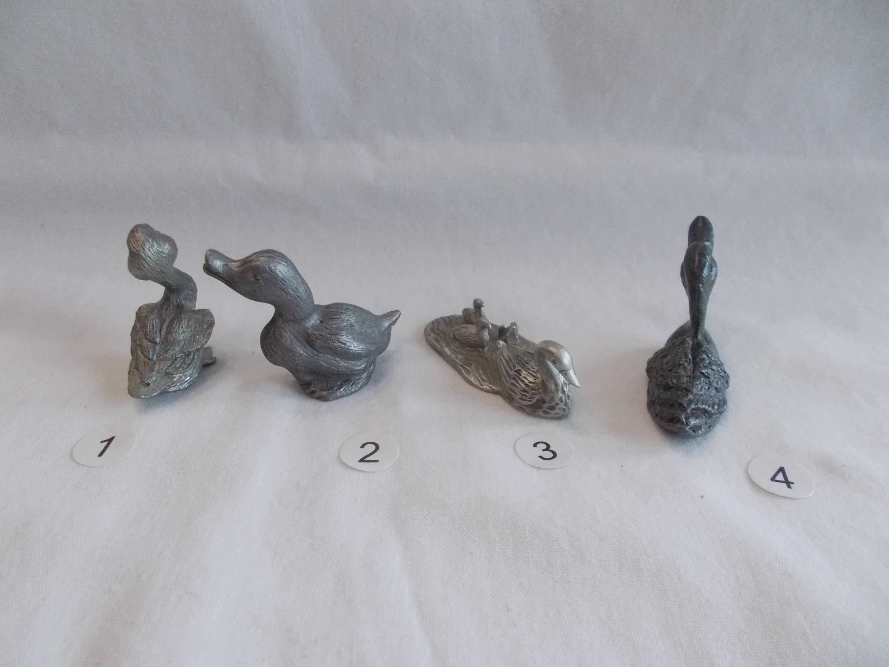 Vintage~pewter~duck~figurine~duckling~duck Family~water Bird~80's ...