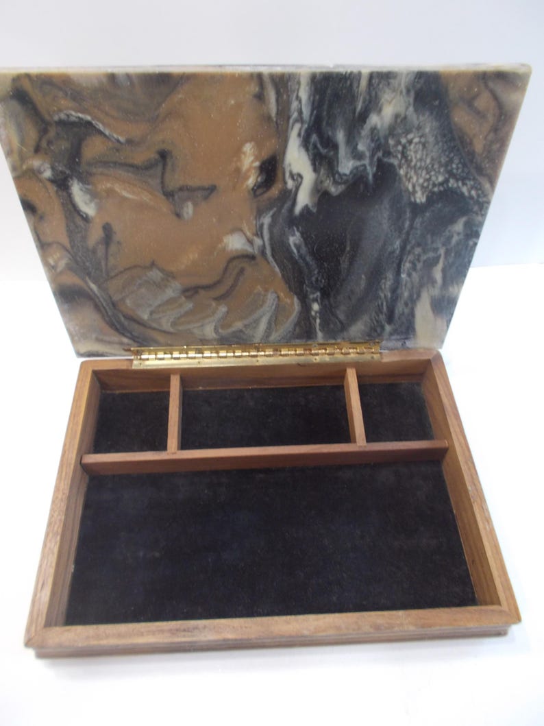 Large~walnut+incolay~box~casket~12 1/4" X 8 3/4"~irish Setter Dog ...
