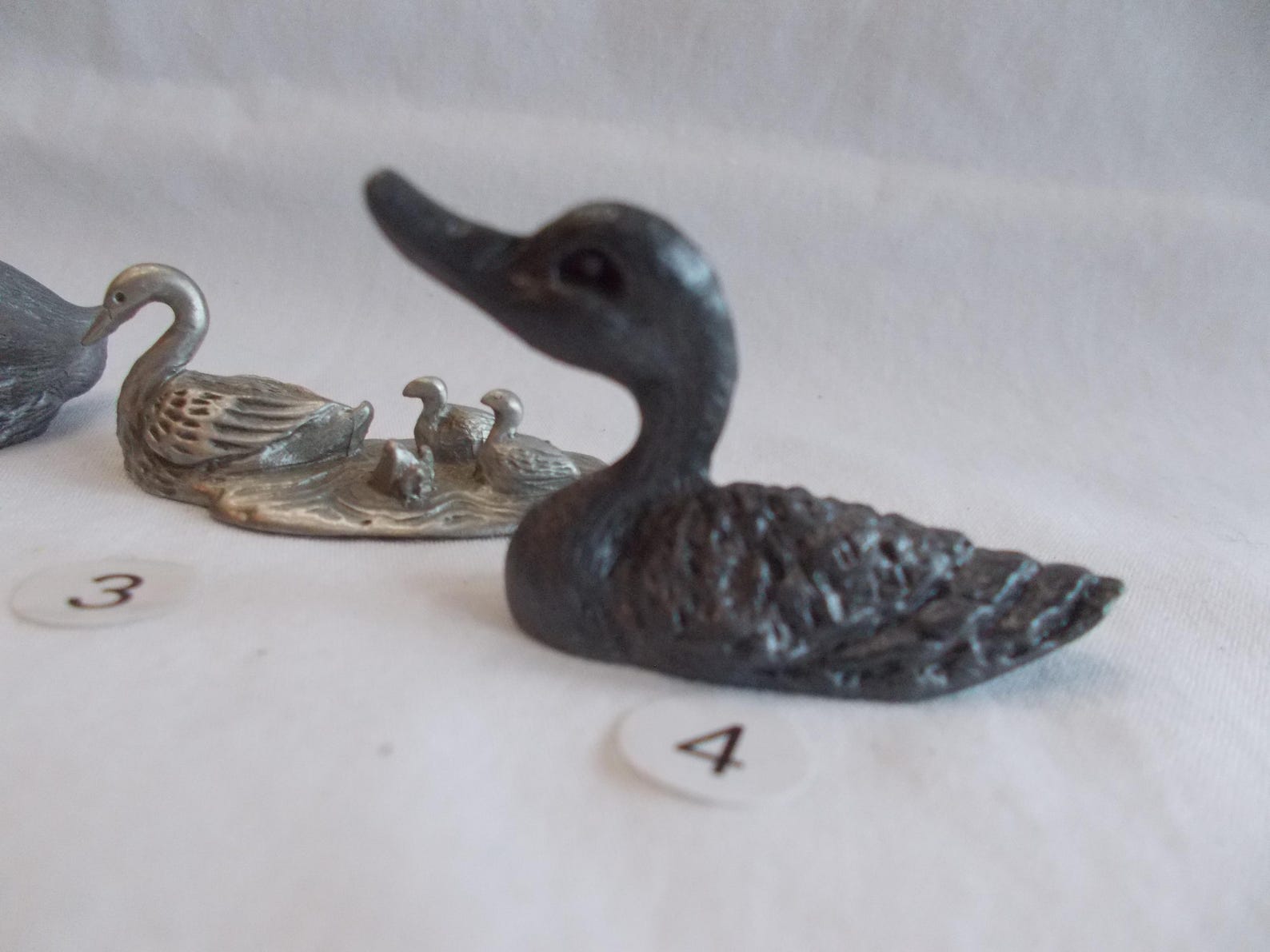 Vintage~pewter~duck~figurine~duckling~duck Family~water Bird~80's ...