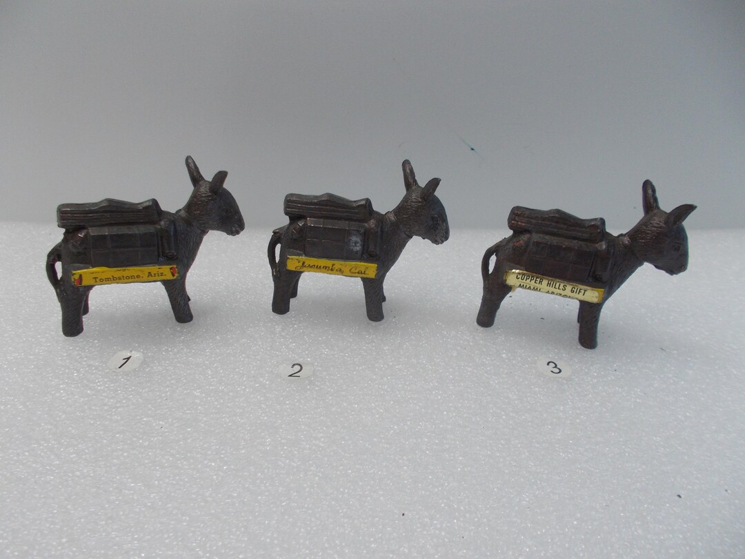 Metal~donkey~figurine~jackass~pack Mule~burro~souvenir~your Choice---2 ...