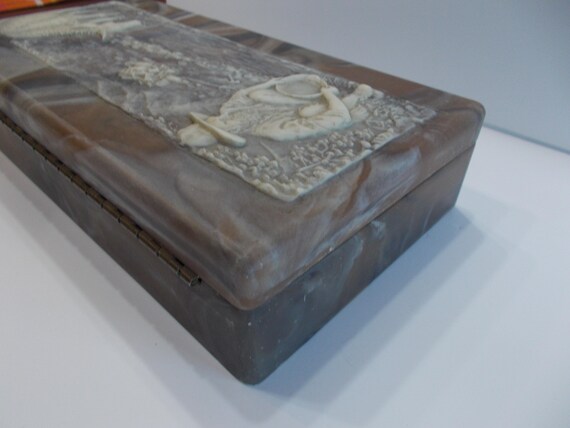 Rare~INCOLAY~Casket~Box~Gold Miner~Mule~Yellowstone N… - Gem