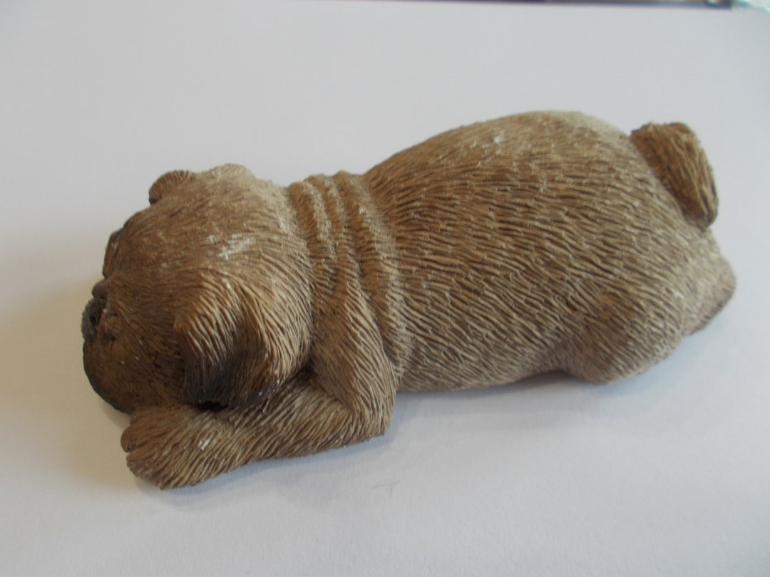 Vintage~pug~dog~figurine~1986~canada~sandicast - Etsy