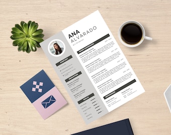 Editable Modern CV TEMPLATE for Microsoft Word Professional Resume ...