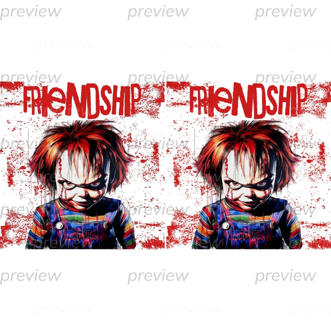 Creepy Horror Icon Digital Art Print Friendship Horror Doll ...