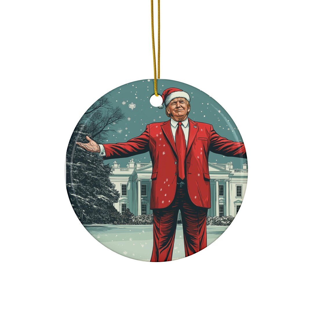 Ceramic Ornament, Trump White House Christmas Decoration, Political ...