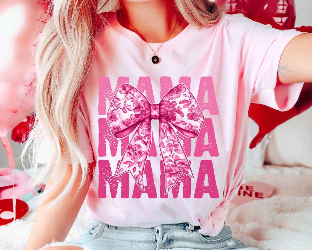 Kokette Mama Shirt, Kokette Schleife T-Shirt für Mama, Erstes ...