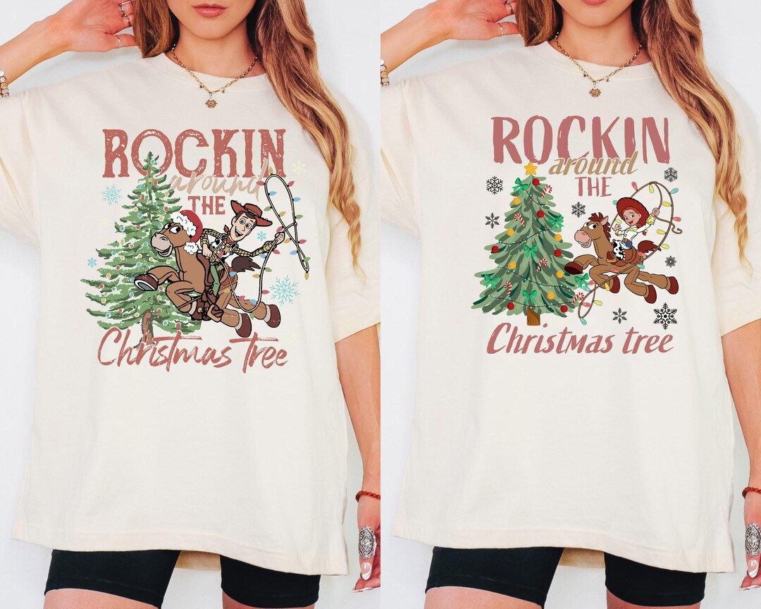 Toy Story Rockin' Around Christmas Tree Shirt, Toy Story Woody Bullseye ...