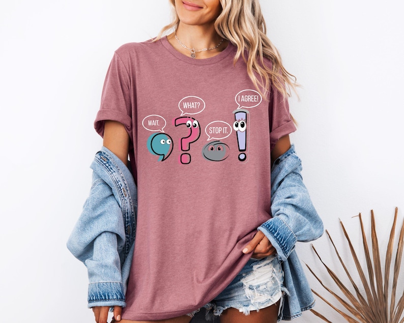 Funny Grammar Teacher Shirt, Punctuation English Teacher Gift, Wait ...