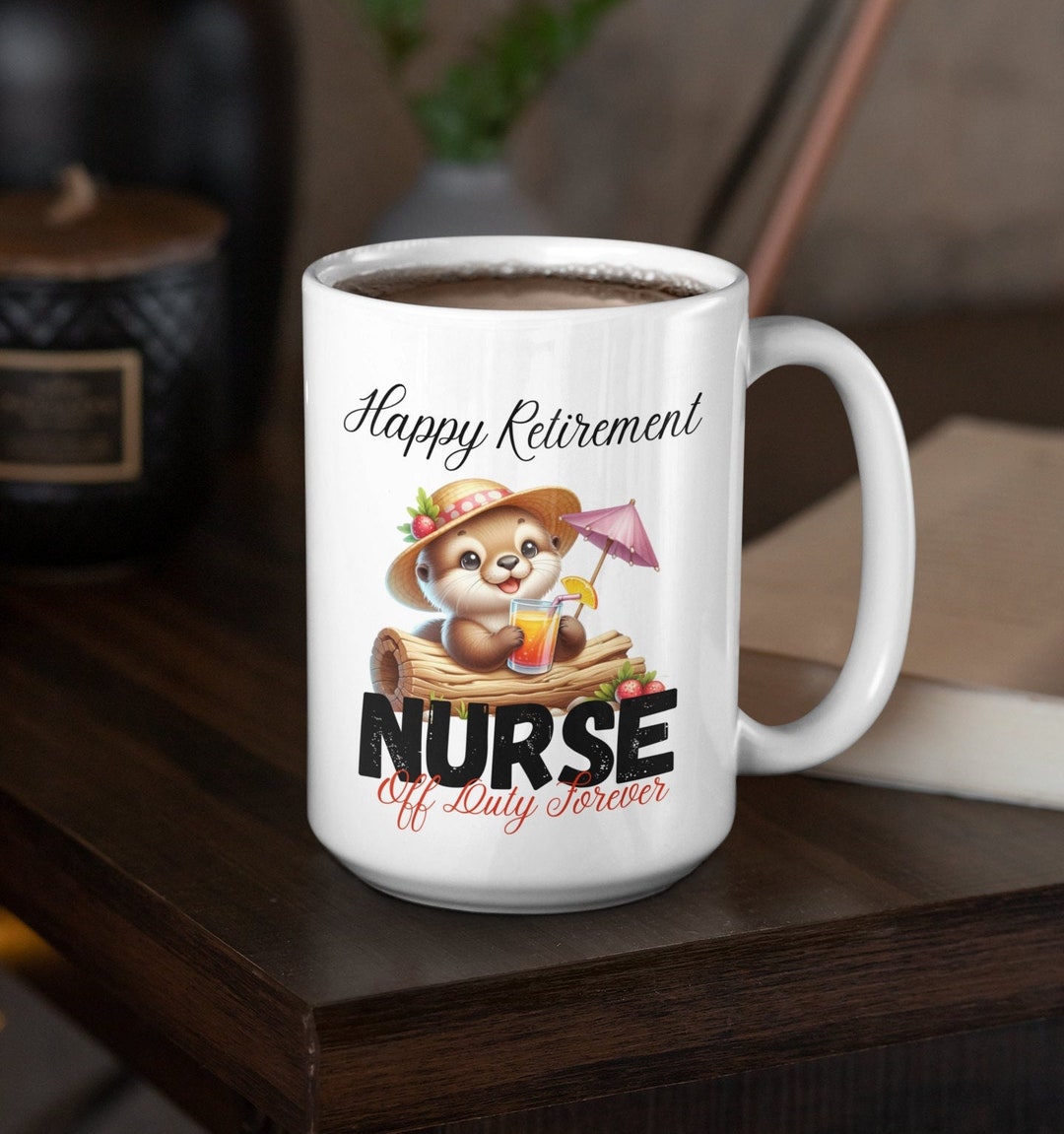 Happy Retirement Gift Otter Coffee Mug, Gift for Her Mentor, Retirement ...