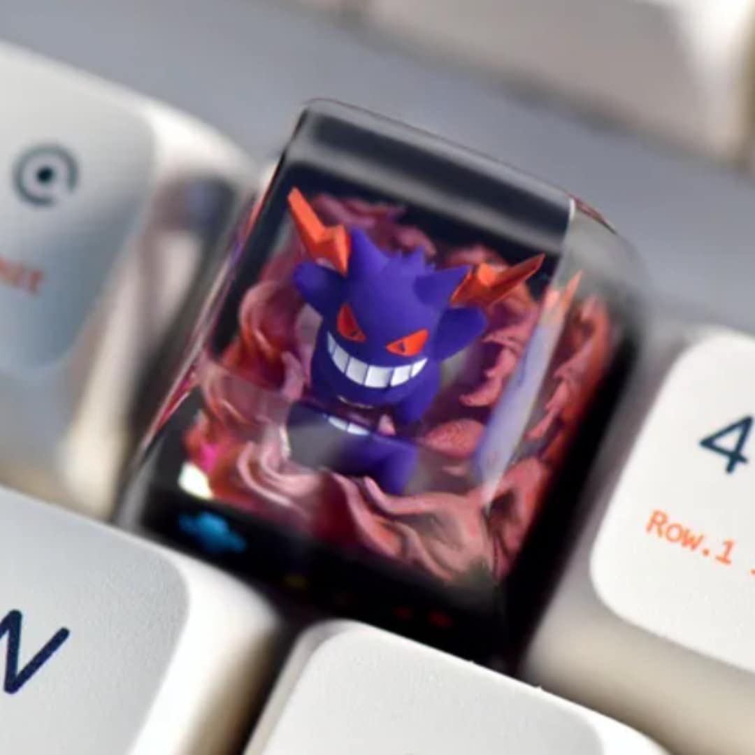 Gengar Keycap, Custom Made Gengar Keycaps, Pokemon Keycap, Pokemon ...