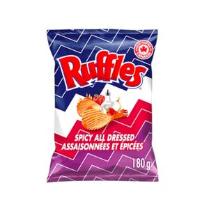 2 Pack of Ruffles Spicy All Dressed Chips (180 G), Limited Edition Buy ...