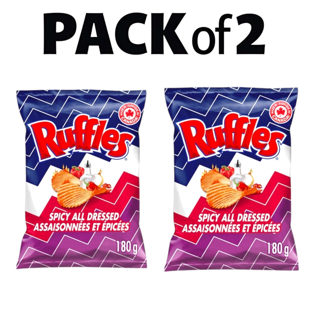 2 Pack of Ruffles Spicy All Dressed Chips (180 G), Limited Edition Buy ...