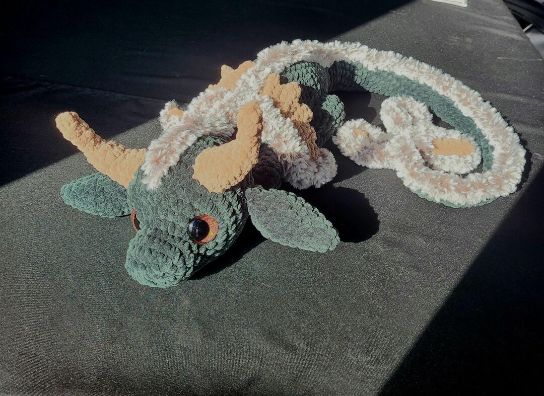 Jumbo Forest Guardian Dragon Crochet Plush - Etsy