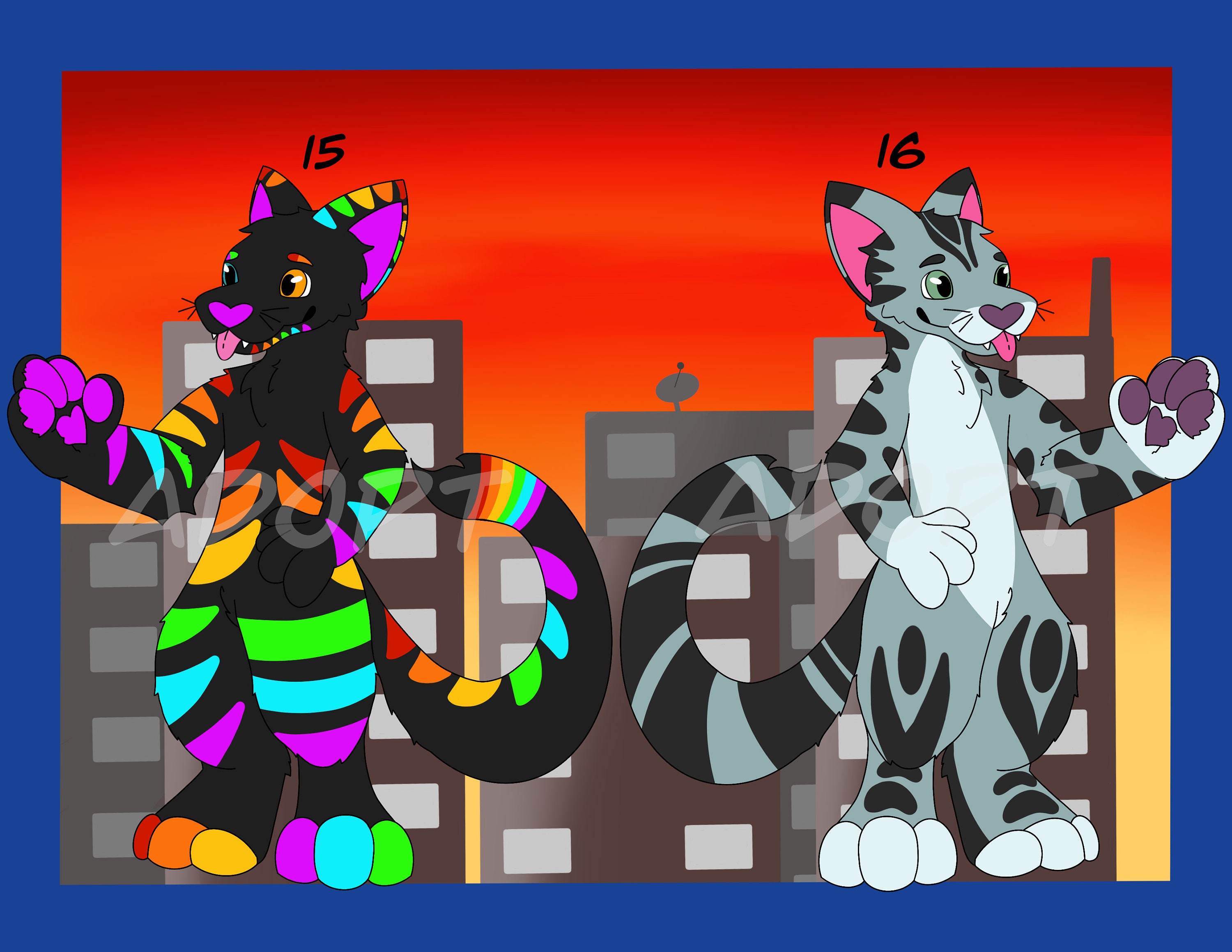 20 Cat Adoptables Furry Fandom Adoptable Character/fursonas - Etsy