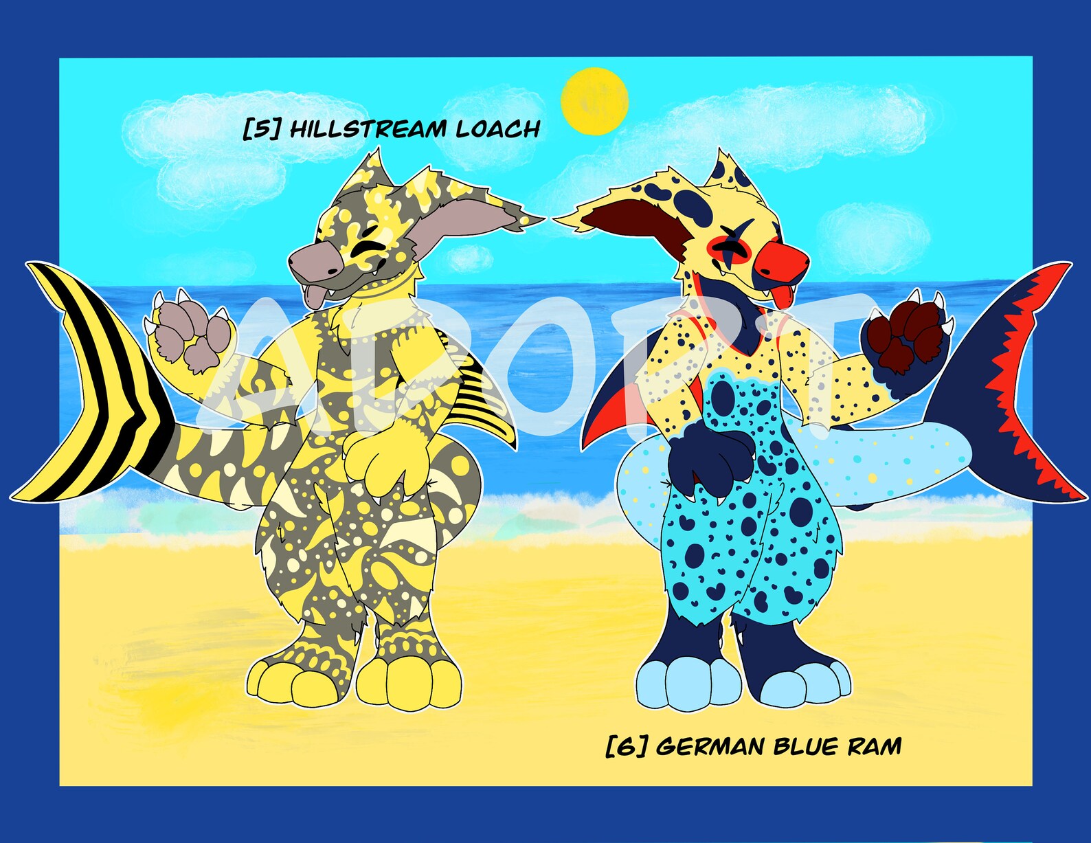 10 Fish Themed Manokit Adoptables Furry Fandom Anthropomorphic ...