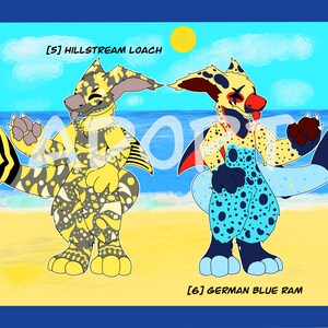 10 Fish Themed Manokit Adoptables Furry Fandom Anthropomorphic ...