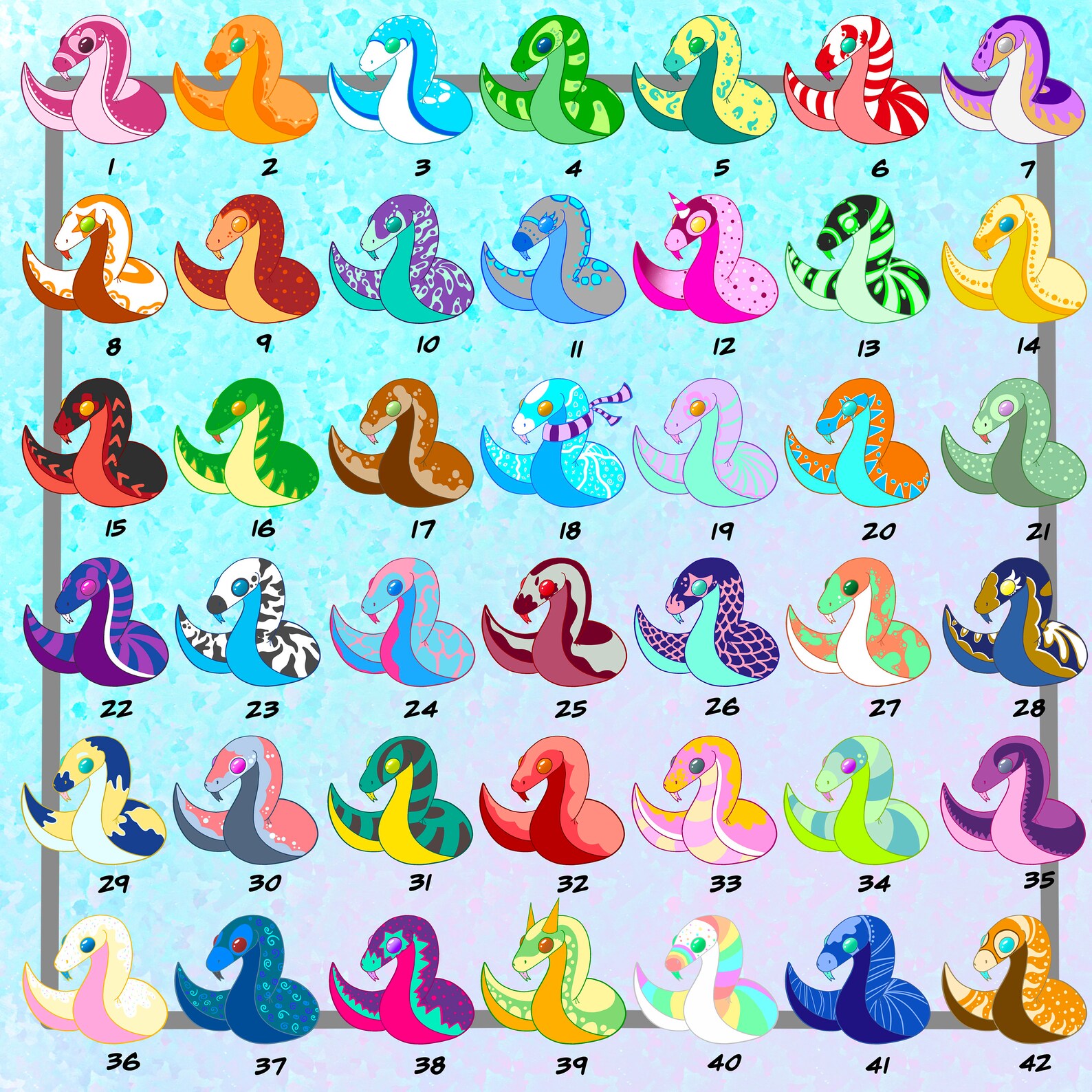 Snake Adoptables [batch One] - Furry Fandom Anthropomorphic Characters ...