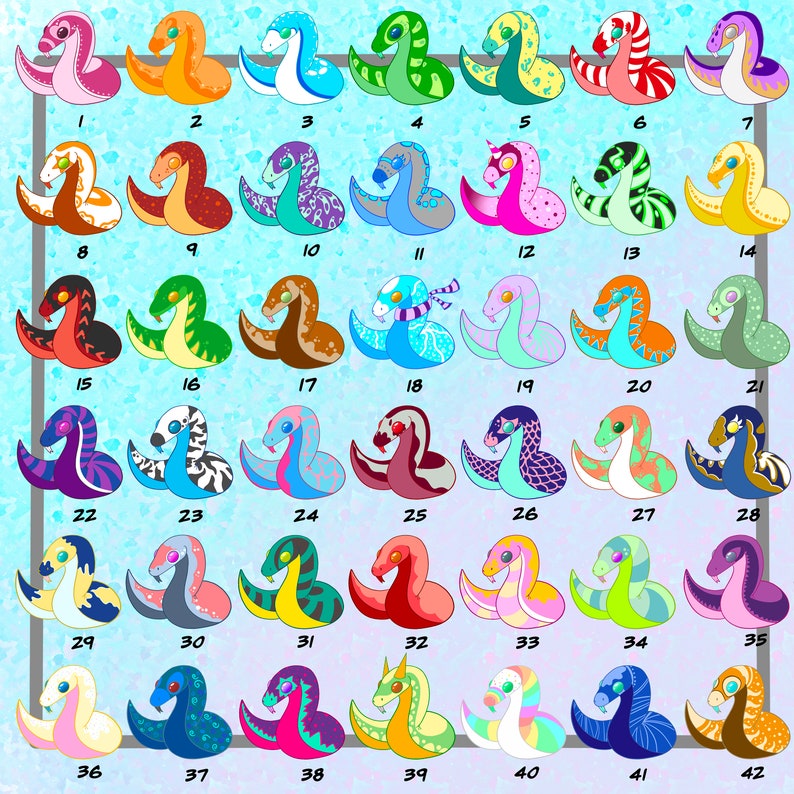 Snake Adoptables [batch One] - Furry Fandom Anthropomorphic Characters ...