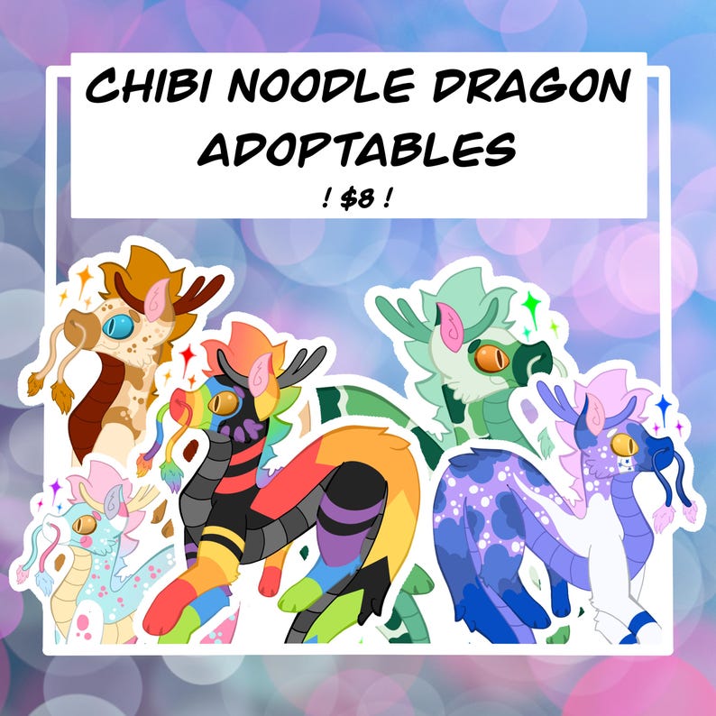 Fursona Adoptables // Chibi Noodle Dragon Adopts // Furry Fandom ...