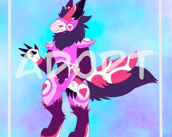 Protogen Adoptable Furry Fandom Original Character / Fursona fursuit Friendly Design - Etsy