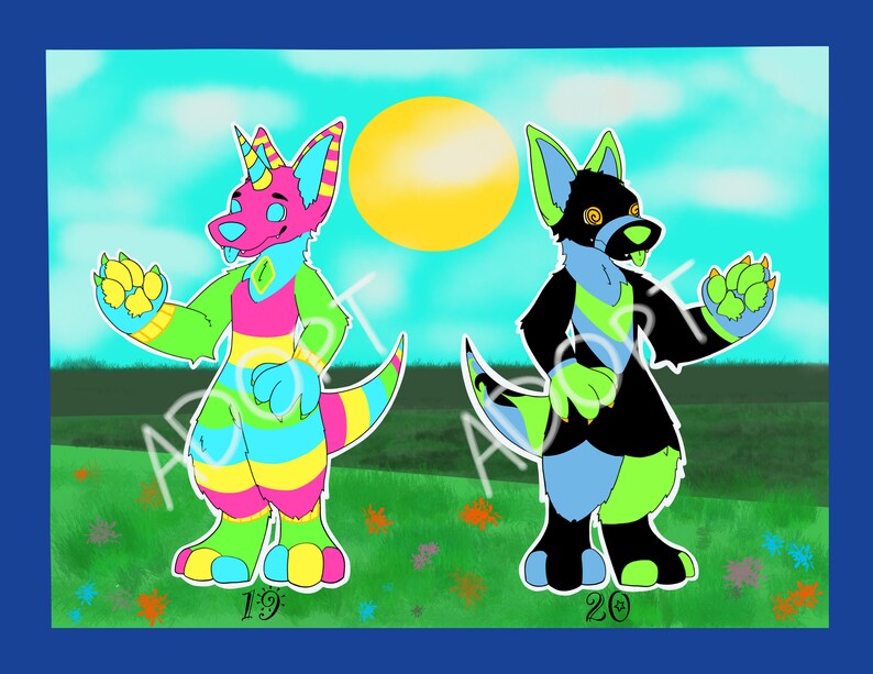 20 Furry Dog Adopts Furry Fandom Adoptable Characters/fursonas - Etsy