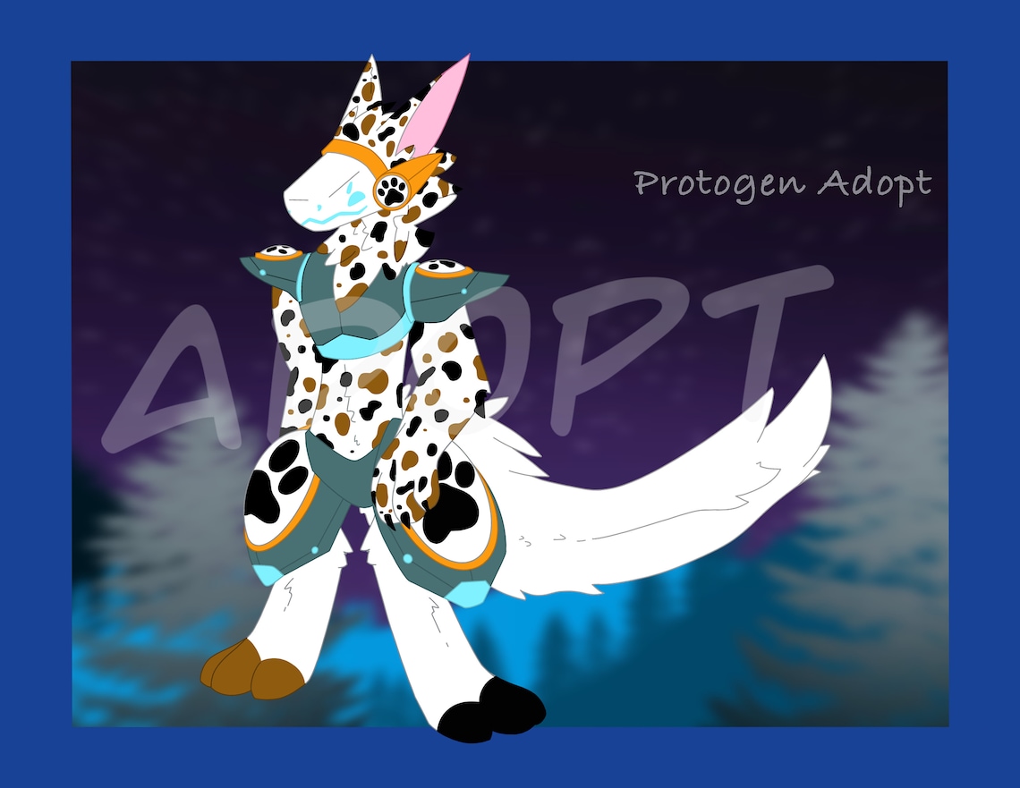 Protogen Adopt dalmatian Themed Furry Fandom Adoptable Character ...