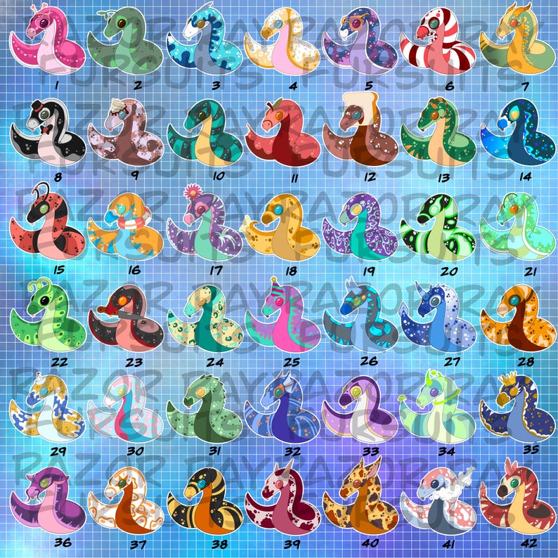 Fursona Adoptables // Chibi Snake Adopts // Furry Fandom Original ...