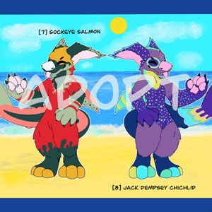 10 Fish Themed Manokit Adoptables Furry Fandom Anthropomorphic ...