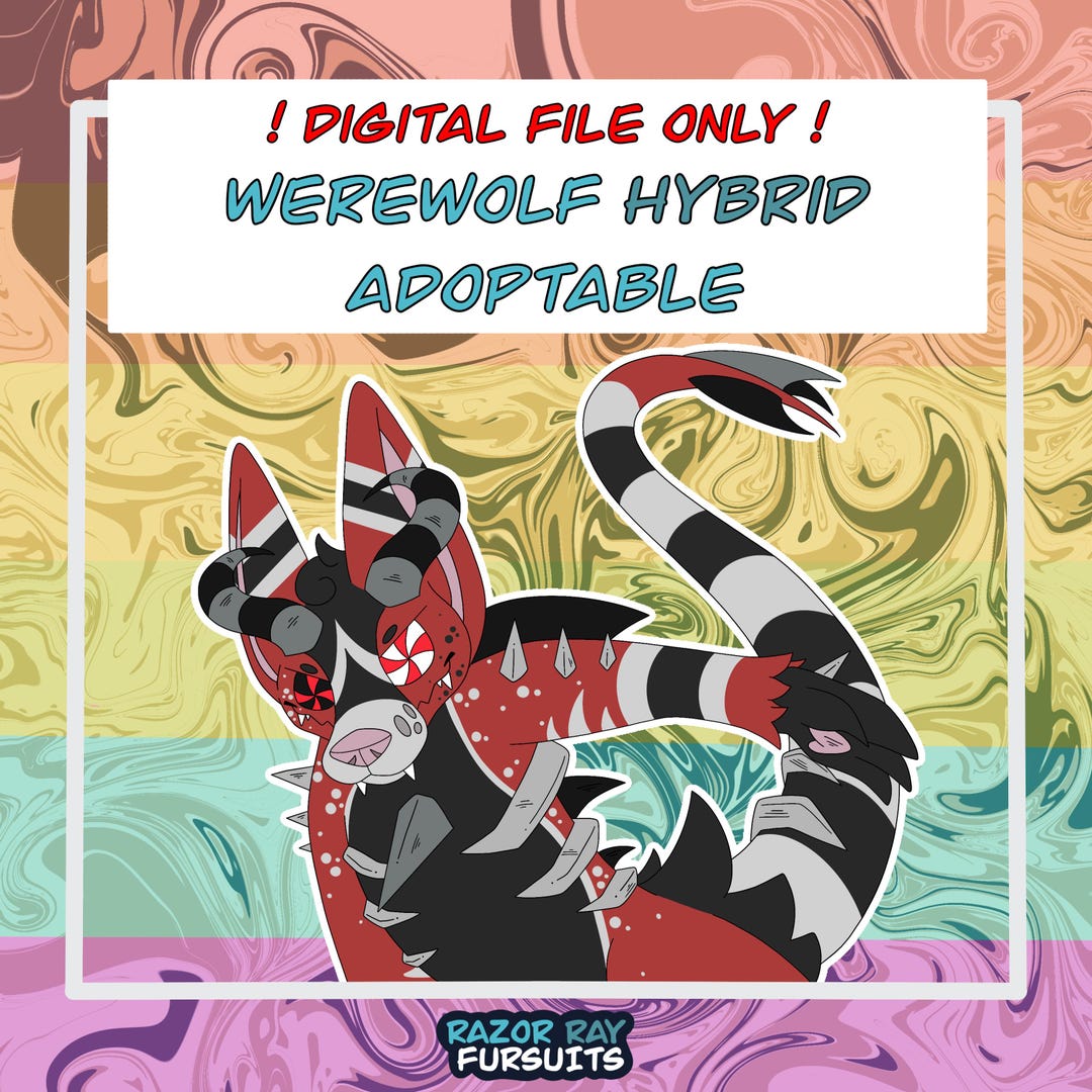 Fursona Adoptables // Full-body Werewolf Adopt // Furry Fandom Original ...