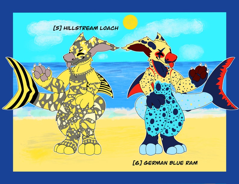 10 Fish Themed Manokit Adoptables Furry Fandom Anthropomorphic ...