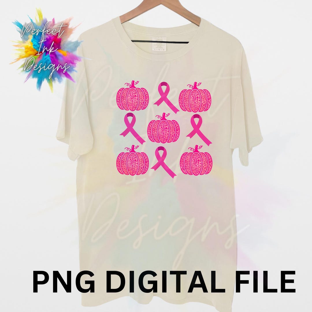 Pink Pumpkin Ribbon PNG FILE - Etsy