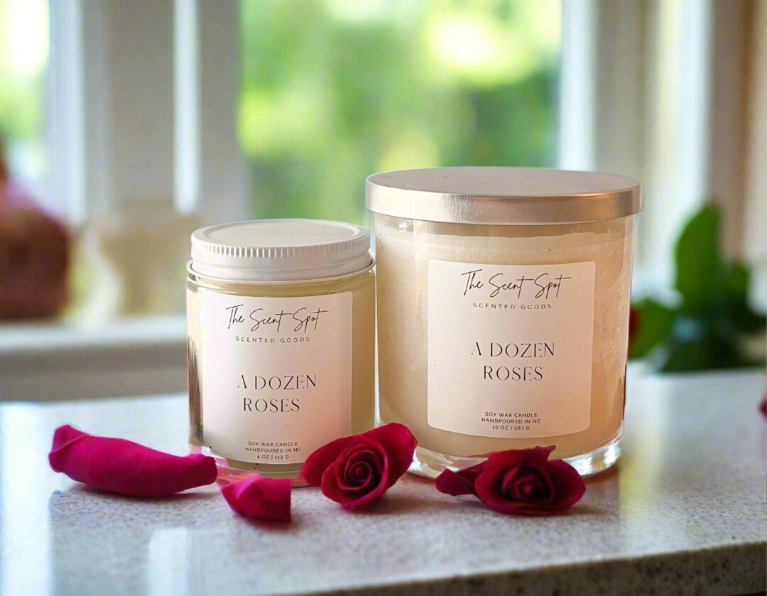 A Dozen Roses Candle - Etsy