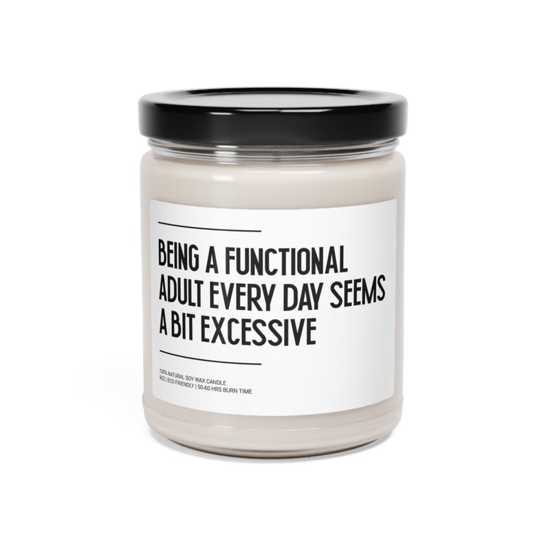 Being A Functional Adult Candl Funny Adulting Gift Adult - Etsy